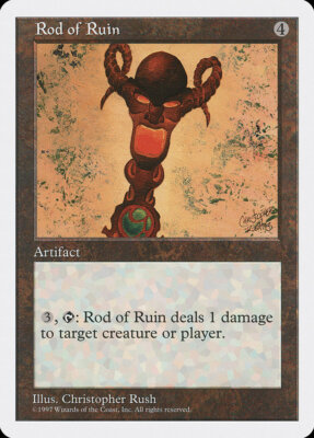 Magic the Gathering (mtg): 5ED: Rod of Ruin (x 4) | eBay