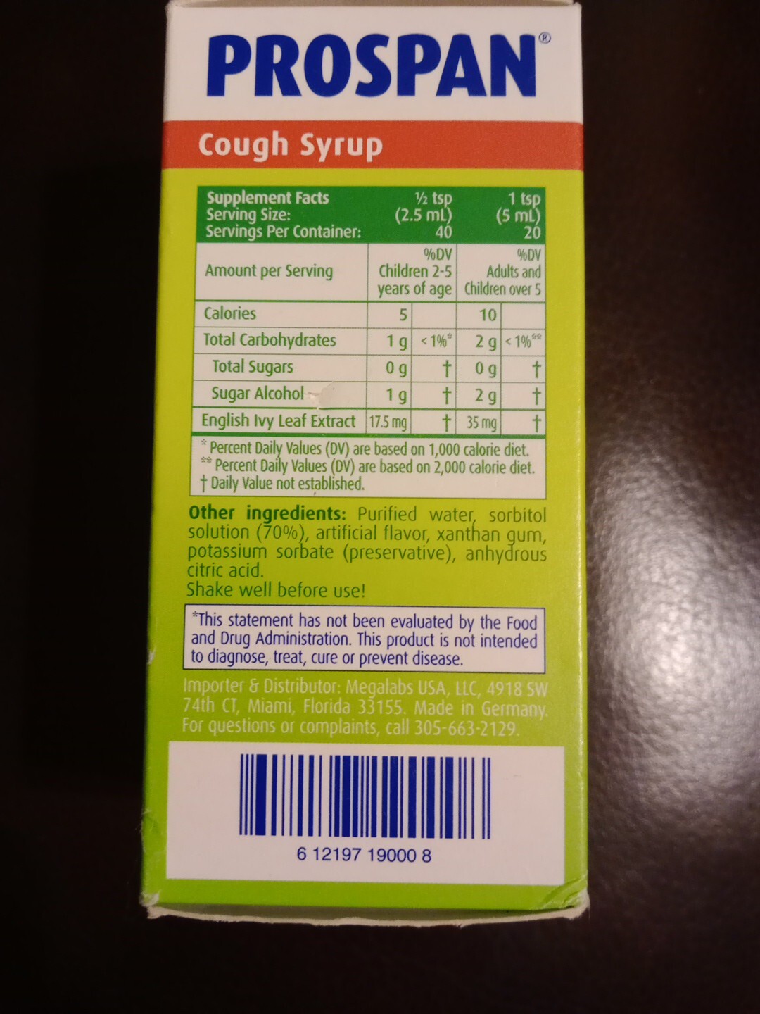 PROSPAN KIDS Cough Syrup For Respiratory System Support 3.38 fl oz EXP ...