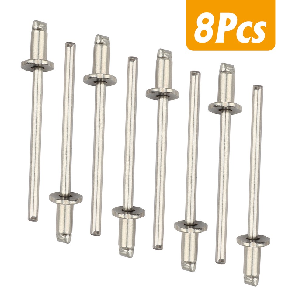8x Nos Dash Rivets Stainless Steel For GM Ford Chrysler AMC VIN Door ...