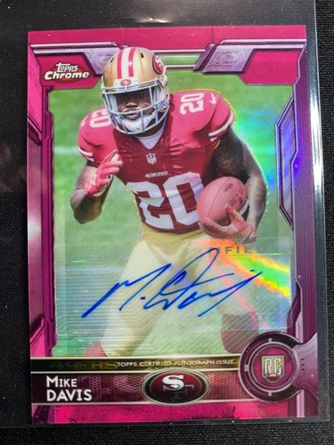 2015 Topps Chrome Mini Mike Davis Pink Refractor Auto /50 RC #139 ...