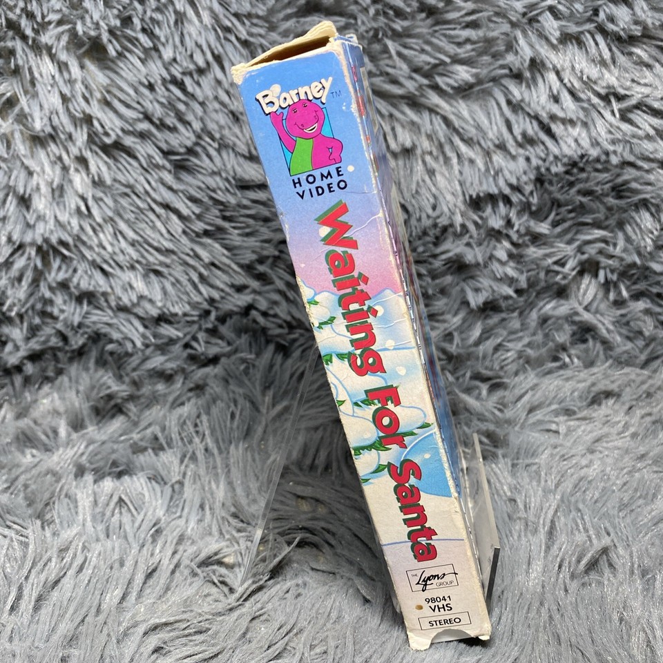Barney: Waiting for Santa VHS Tape 1990 Sing Along White Tape Christmas ...