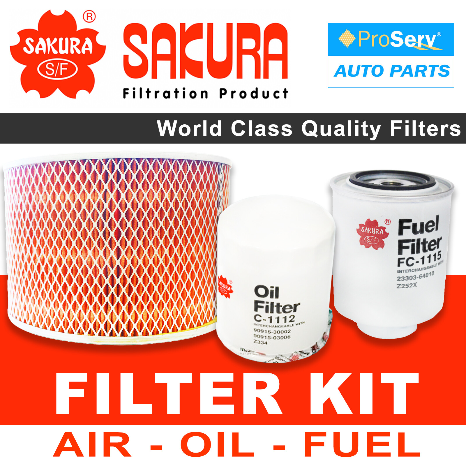 Oil Air Fuel Filter service kit for Toyota Prado KZJ95 3.0 1KZTE Turbo ...