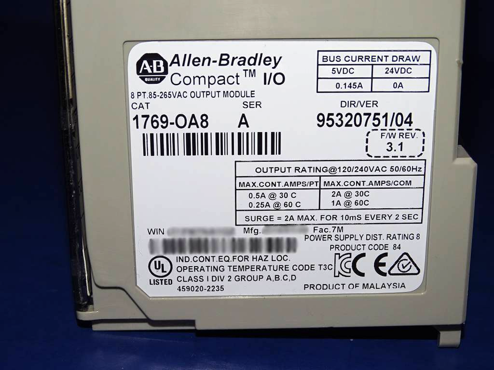 Allen Bradley 1769-OA8 /A Output Module 1769-0A8 | eBay