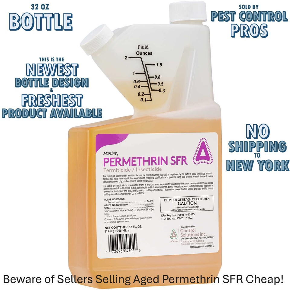 32 oz Permethrin SFR 36.8% Pest Insect Control Insecticide Termiticide ...