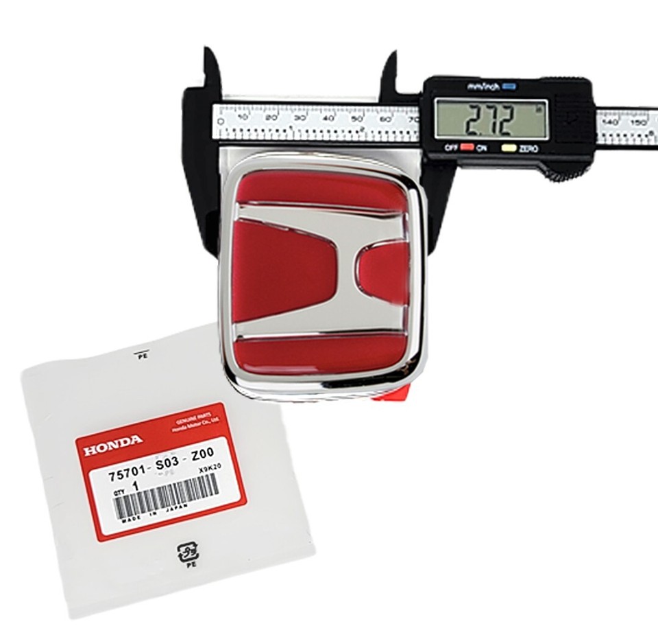 Honda Civic EK Type R Front and Rear Emblem Badge Red | eBay