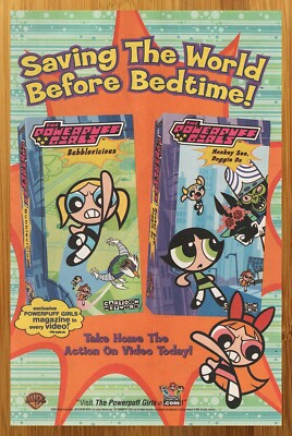 2000 The Powerpuff Girls VHS Videos Print Ad/Poster Cartoon Network ...