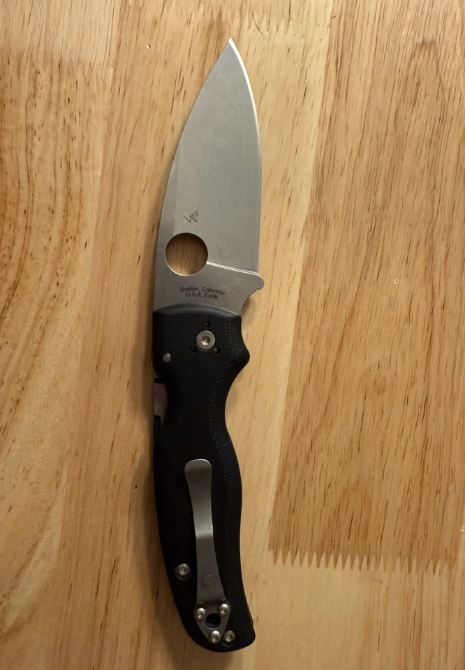 SPYDERCO SHAMAN COMPRESSION LOCK FOLDING KNIFE BLACK G10 CPM-S30V SS ...