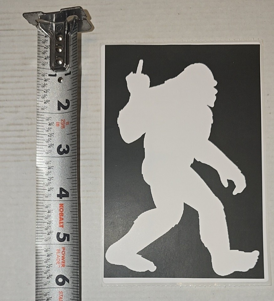 Bigfoot Middle Finger Sticker 4x6 Sasquatch Cryptid | eBay