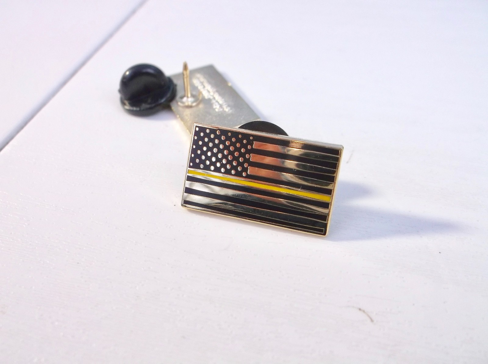 THIN YELLOW LINE US USA DISPATCHERS SECURITY GUARDS SEARCH RESCUE LAPEL ...