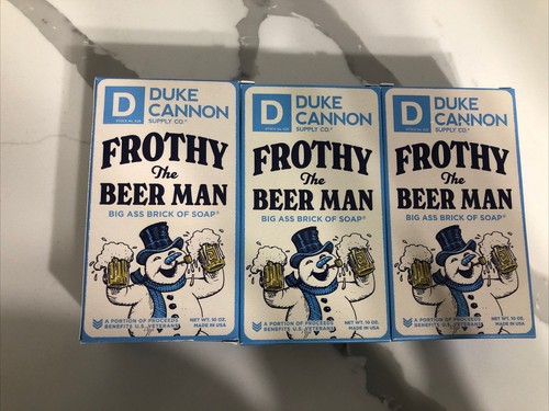 Duke Cannon Frothy the Beer Man Big Ass Brick of Soap 10oz USA Made Lot ...