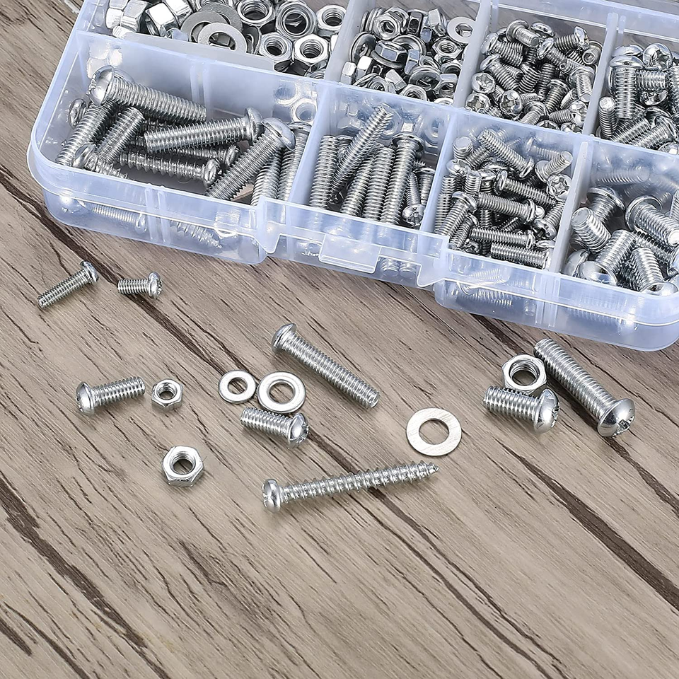 Machine Screws Assortment Kit: 230PCS, Phillips Pan Head Bolts, Nuts ...