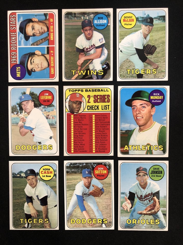 1969 TOPPS BASEBALL COMPLETE SET NM NEAR MINT BEAUTIFUL 🔥 Mantle ...