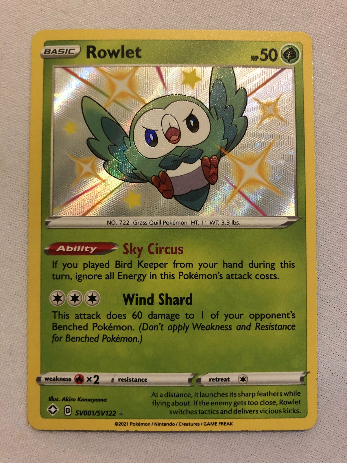 Rowlet SV001/SV122 Shiny Holo Rare Pokemon Card Near Mint | eBay