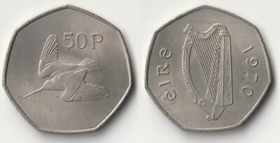 1970 Ireland 50 pence coin | eBay