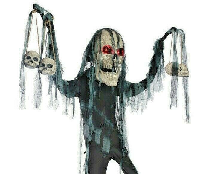 ANIMATED HALLOWEEN HAUNTED HOUSE HUGE Skeleton and Skulls CATACOMB ...