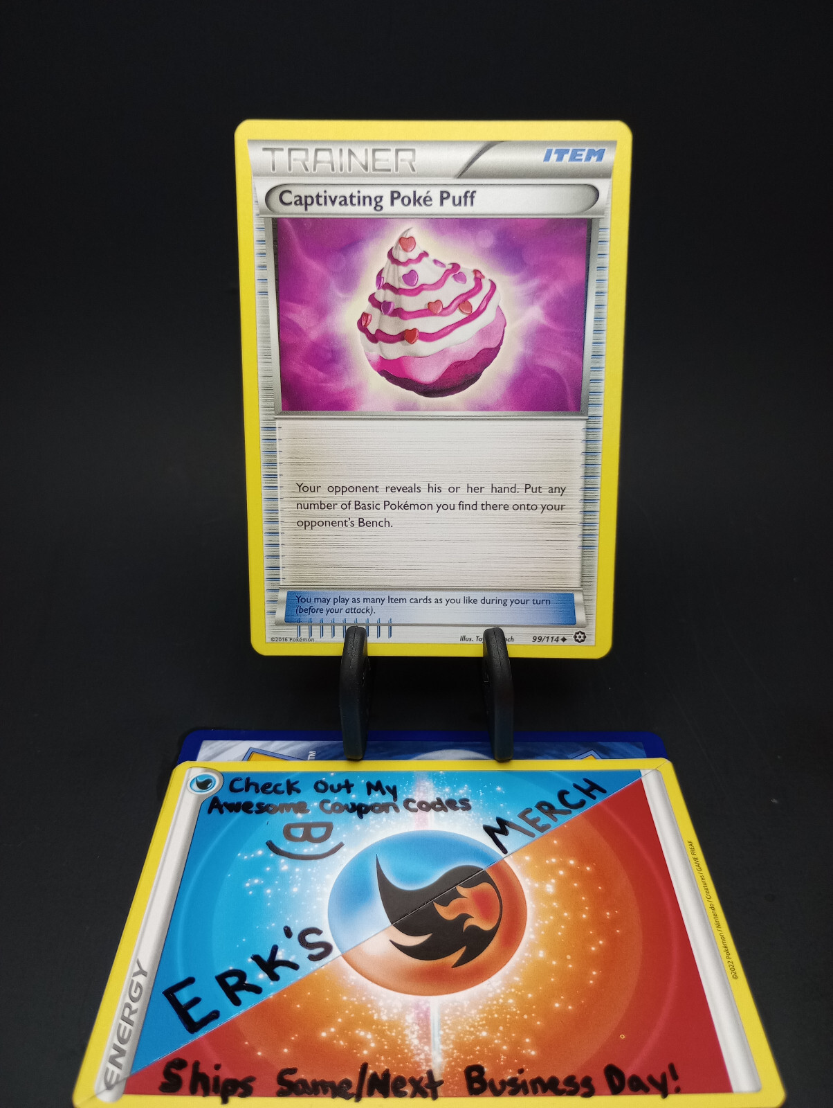 Captivating Poke Puff 99/114 Steam Siege Regular Uncommon Pokemon Card ...