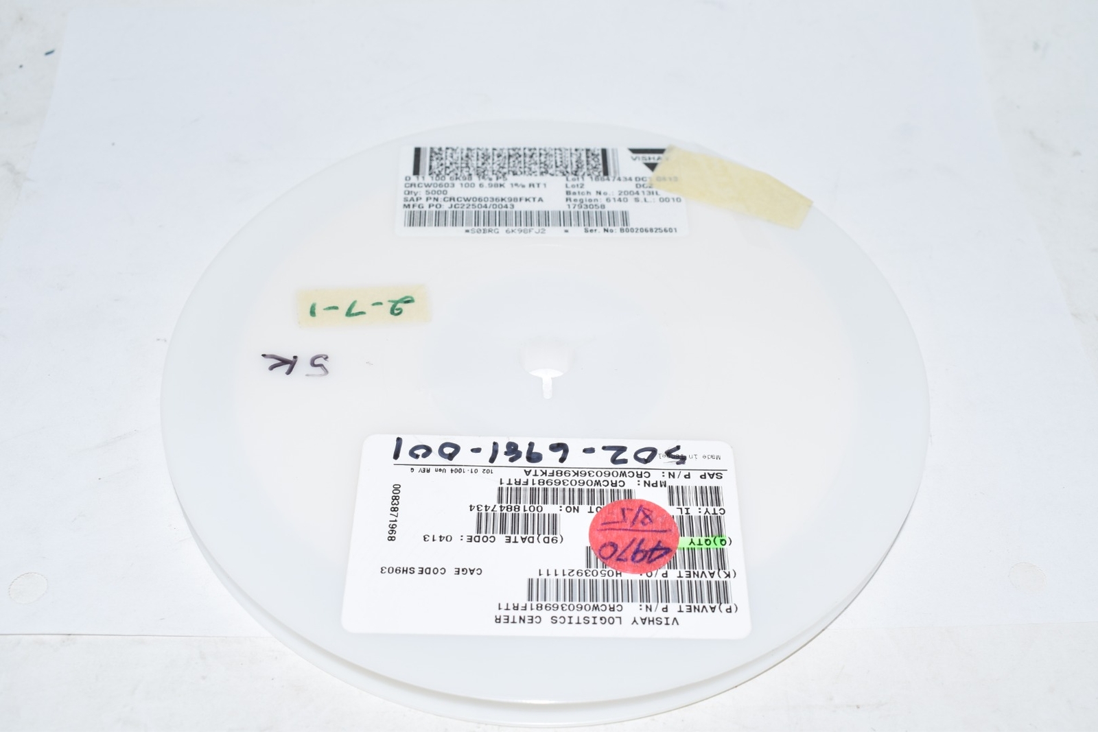 Reel of 4970 NEW Vishay Dale CRCW06036981FRT1 Resistor 6.98K 1% RT1 | eBay