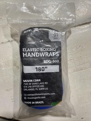 BLUE 180" MMA HAND WRAPS - Brazilian Elastic Boxing Wrist New PAIR | eBay