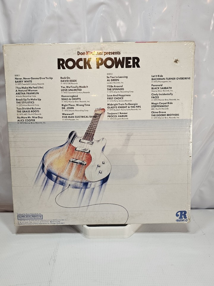 ROCK POWER 20 Original Hits R12417 LP Vinyl SEALED Hole Punch 1974 ...
