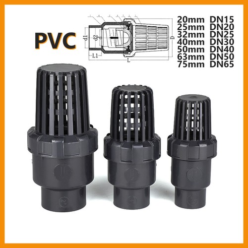 PVC Spring-Check Foot Valves Solvent Weld Non-Return Valve DN15-DN65 ...