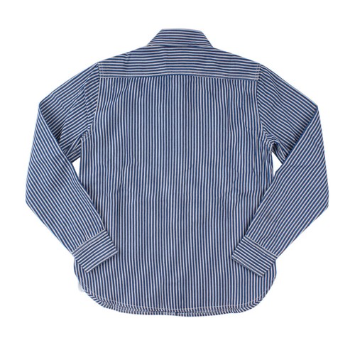Vintage Men's Long Sleeve Shirt Striped Work Shirts Railroad Retro ...