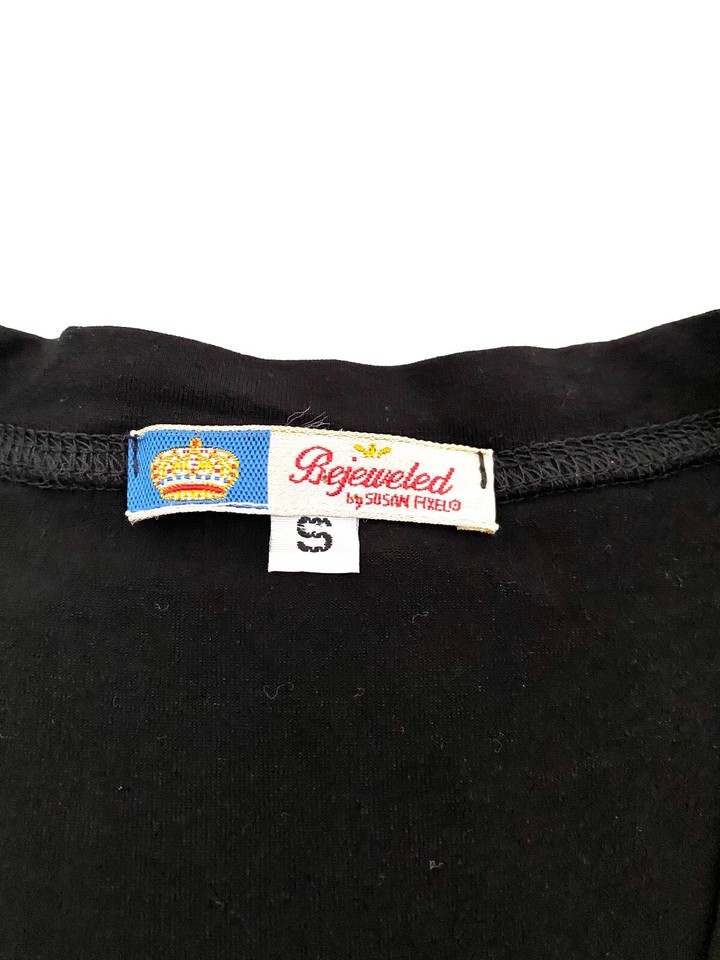 Bejeweled by Susan Fixel Black Blouse | eBay