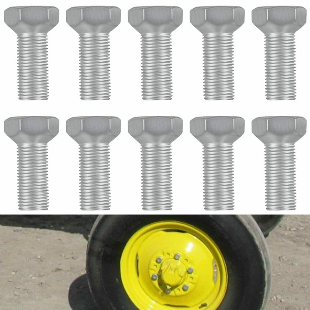 WB916 JD16 Front Wheel Hub Lug Bolt 10pk 9/16-18 x 1-1/8" for John ...
