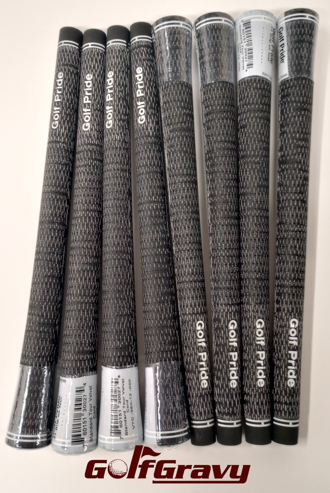 8 Golf Pride Tour Velvet Men's Cord .58 Rib Standard BCT Grips VTC-58X ...