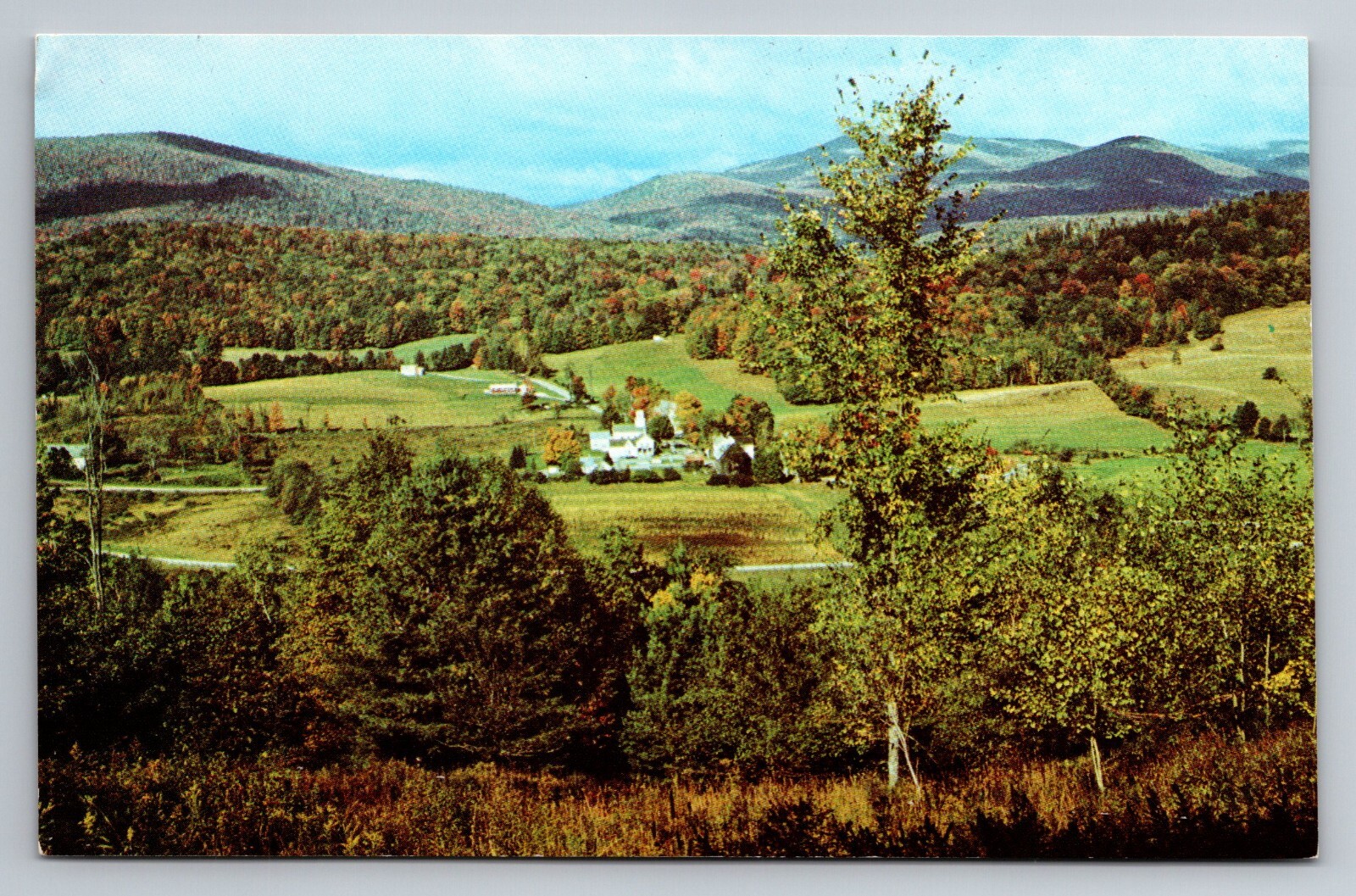 Aerial View of Plymouth Vermont Route 100A Vintage Unposted Circa 1960 ...