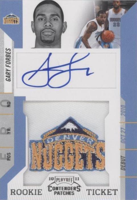 2010-11 Playoff Contenders Patches - Rookie Ticket Autograph Gary ...