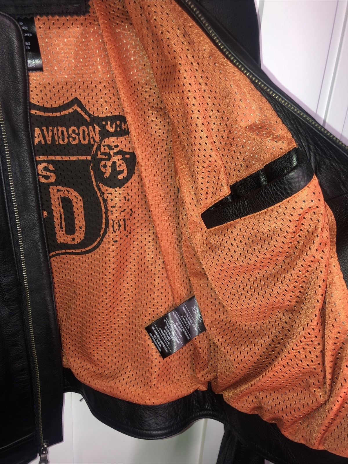 Women Harley Davidson Genuine Leather Riding Jacket Large Zip Pit ...