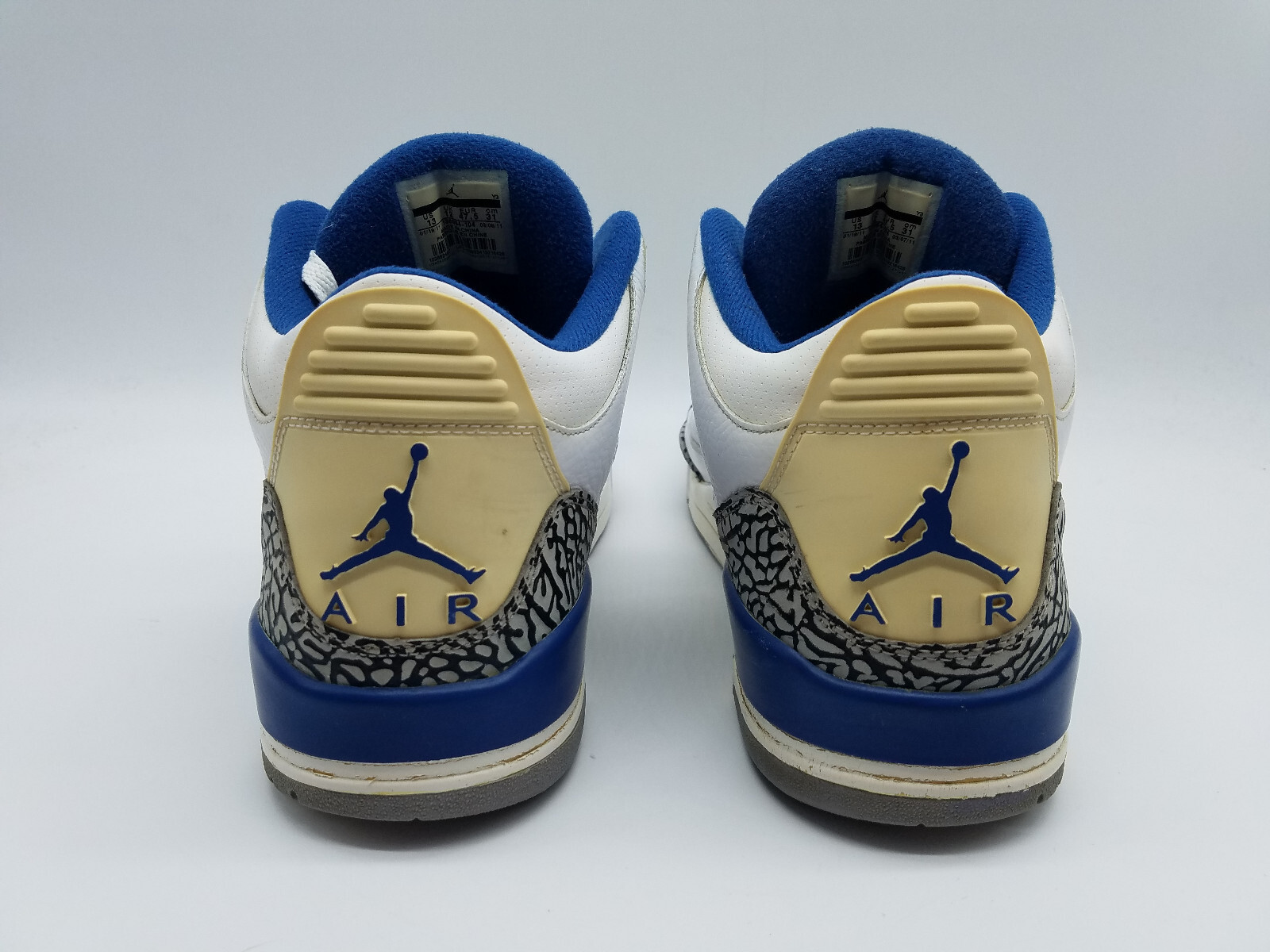 Nike Air Jordan 3 Retro True Blue Men's Size 13 Sneakers White Blue ...