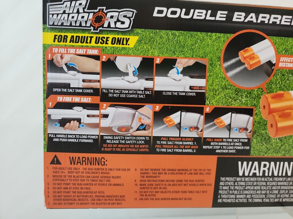New Bug Hunter Salt Blaster Air Warriors Double Barrel Salt Gun For ...