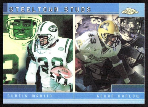 2001 5651B TOPPS CHROME STEELTOWN STUDS REFRACTOR Curtis Martin/KEVAN ...
