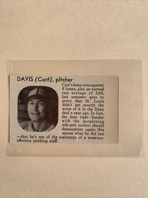 Curt Davis Stu Martin St. Louis Cardinals 1939 Baseball WW MLB Panel | eBay