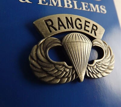 BRAND NEW Lapel Pin US Army RANGER Paratrooper Wings PEWTER 1-1/4" | eBay
