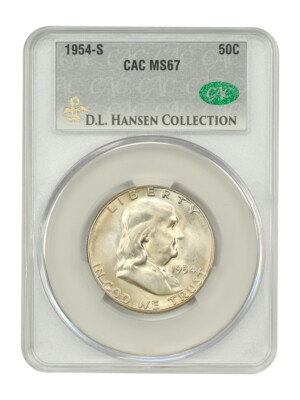 1954-S 50C CACG MS67 ex: D.L. Hansen - Franklin Half Dollar | eBay