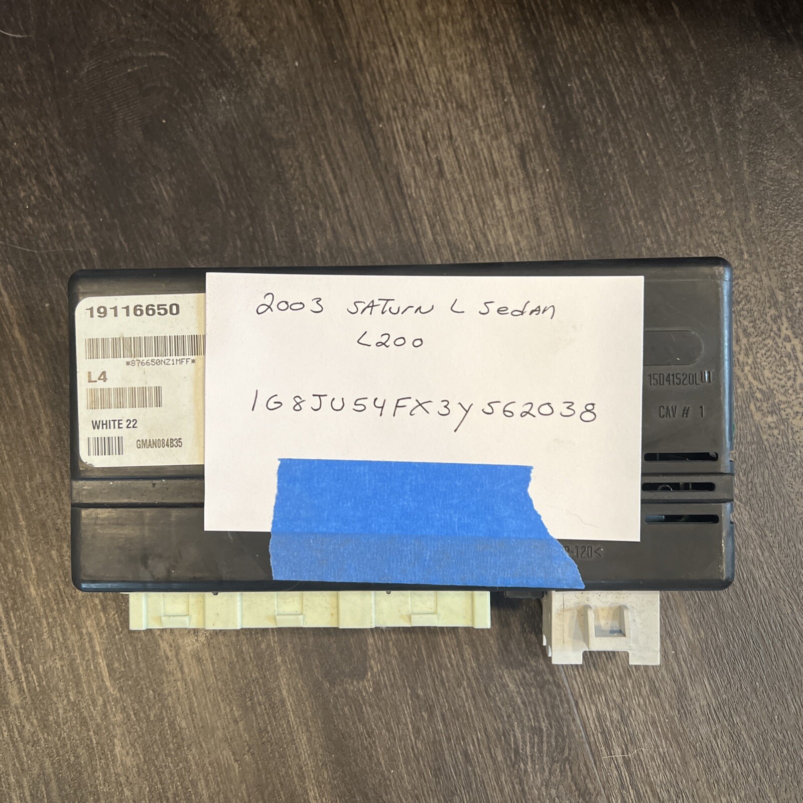 2003 SATURN L SERIES BCM BCU BODY CONTROL MODULE P/N: 19116650 | eBay