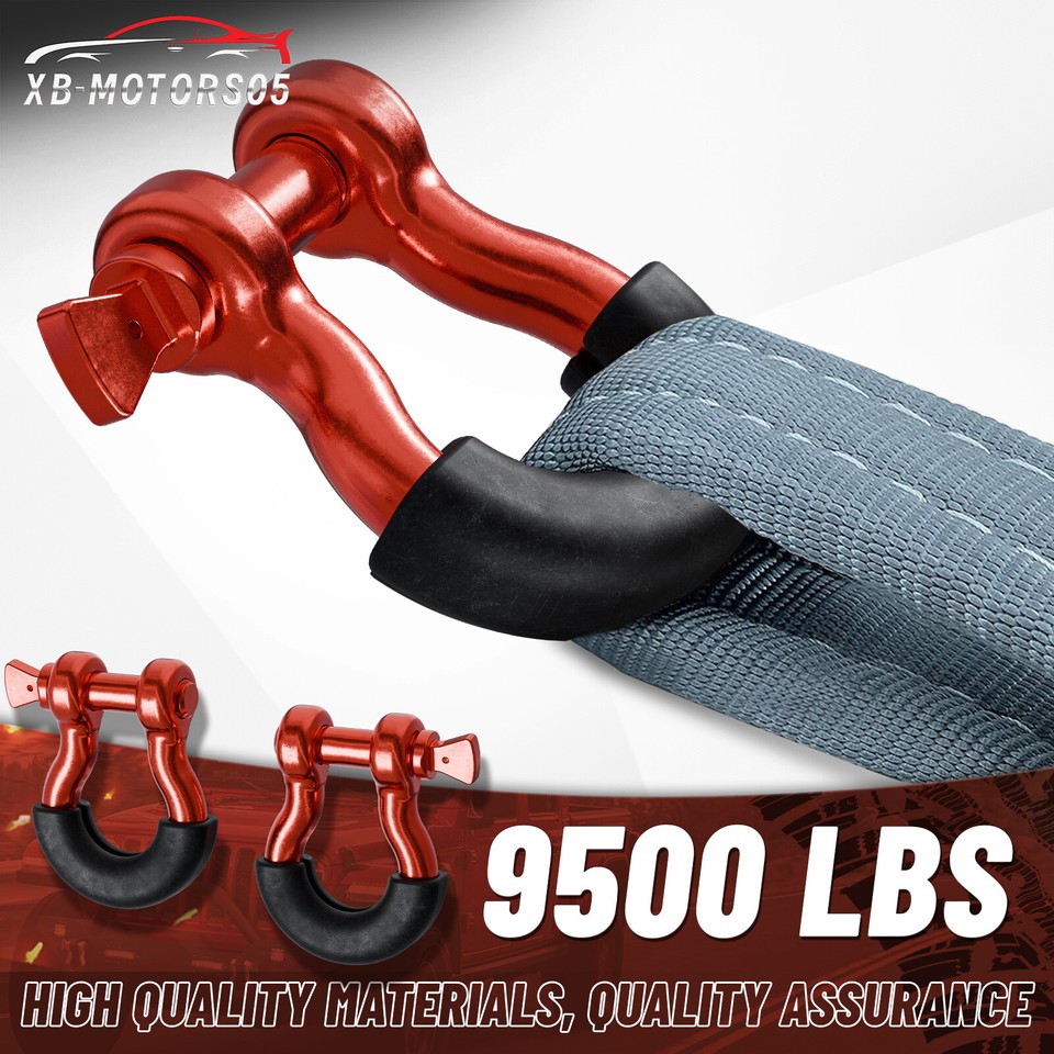 2x3/4" Heavy Duty D Ring Shackle 57,000Ibs Break Strength w 7/8" Screw ...