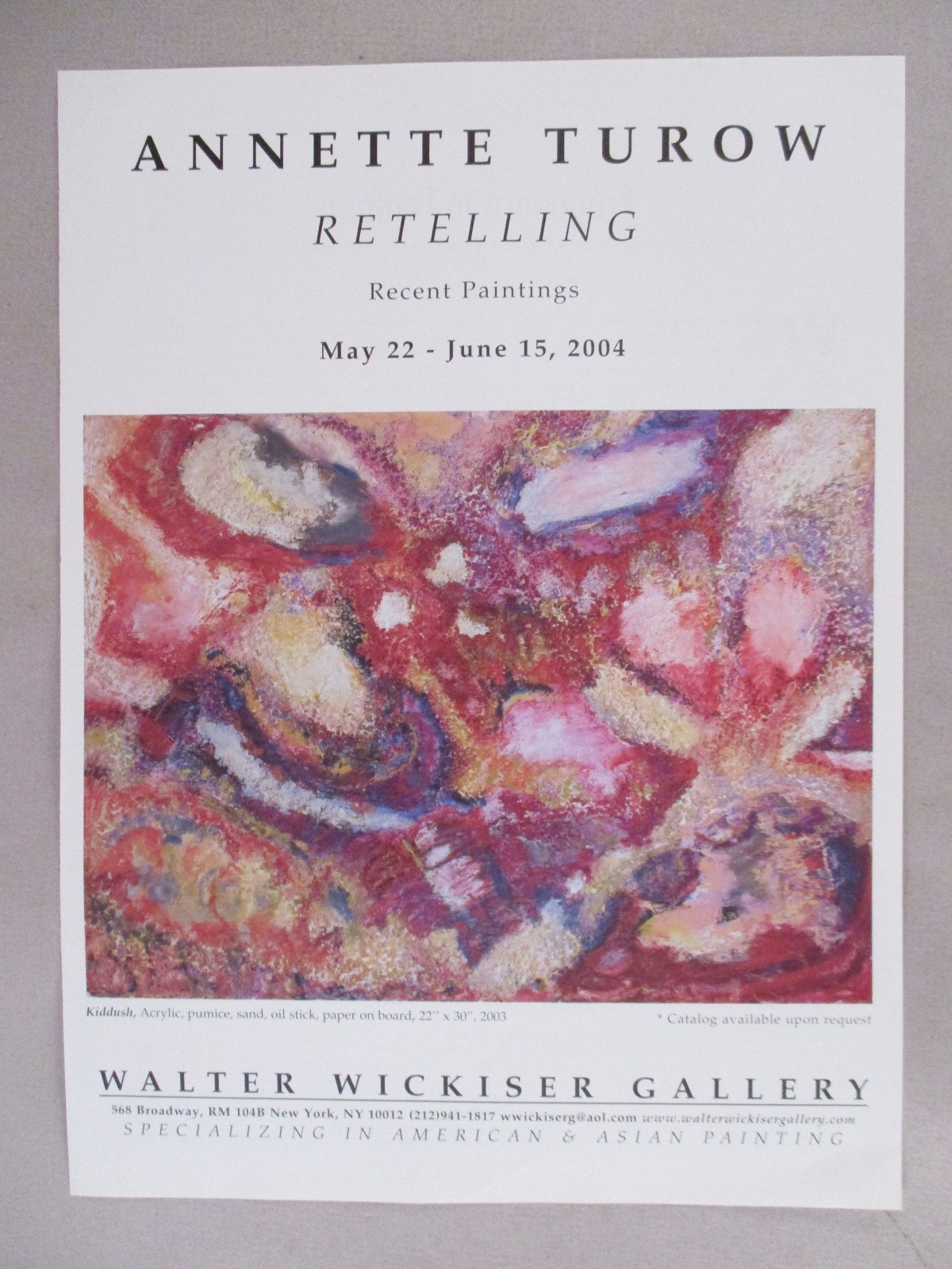 Annette Turow Art Gallery Exhibit PRINT AD - 2004 | eBay