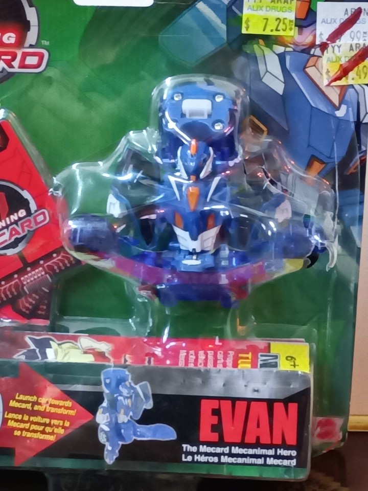 Turning Mecard EVAN Transforming Robot Car Comes with 3 Mecards Mattel ...