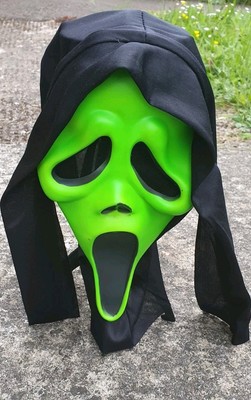 Scream Ghostface Mask ...fluorescent Green | eBay UK
