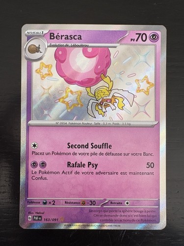 Bérasca 163/091 Shiny - EV4.5 Destinées de Paldea - Pokemon Français | eBay