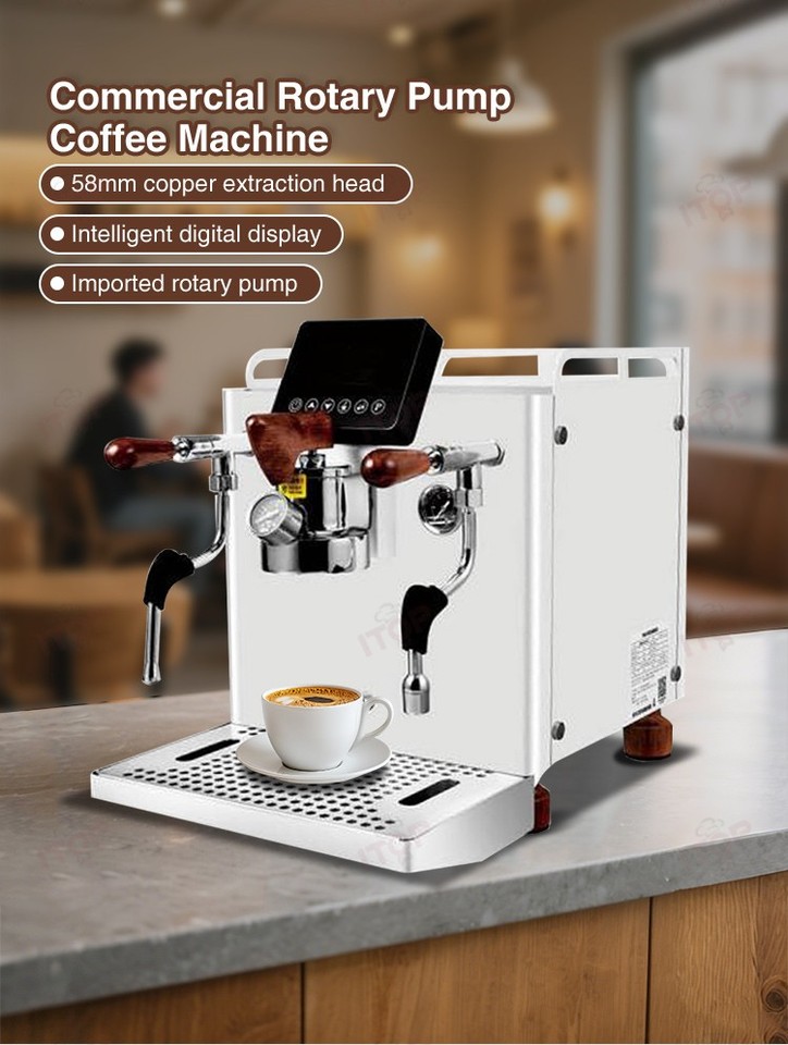 Commercial Espresso Machine Maker 9Bar Rotary Pump Multi-boiler PID ...