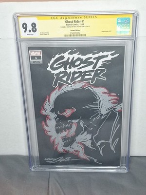 NEAL ADAMS ORIGINAL SKETCH COVER GHOST RIDER #1 BLANK VARIANT CGC 9.8 ...