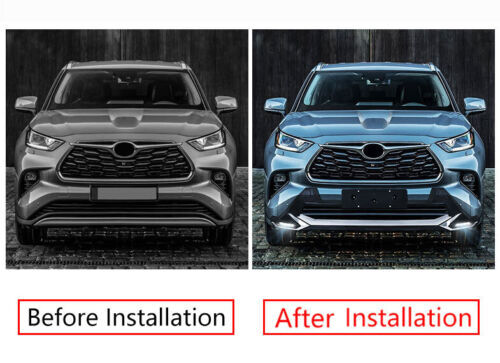 Black LED Front Bumper Diffuser Spoiler Board For Toyota Highlander ...