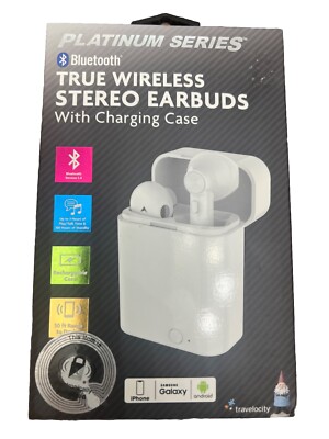 True Wireless Stereo Earbuds with Charging Case White Platinum Series ...