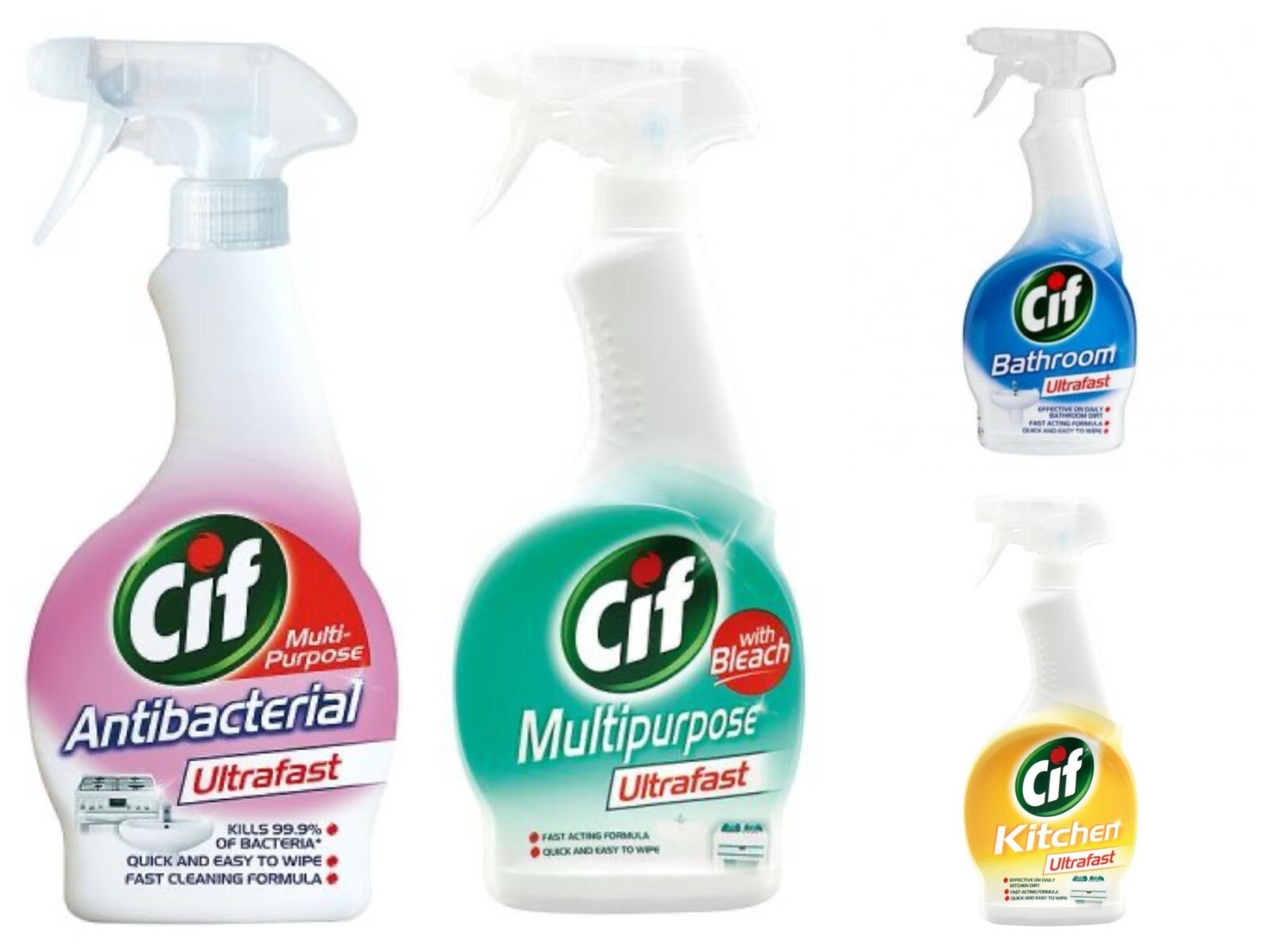 Cif Multipurpose Ultrafast Cleaner Spray Cleaning Kitchen Bathroom ...