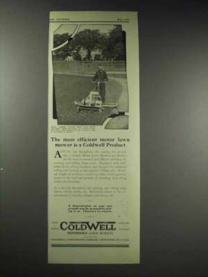1929 Coldwell L-Twin Motor Lawn Mower and Roller Advertisement | eBay