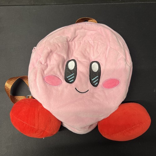 Nintendo Kirby Pink Cute Stuffed Toy Plush Backpack Bioworld Strap Bag ...